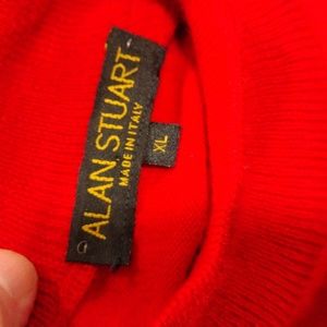 Alan Stuart | Sweaters | Alan Stuart Red Wool Blend Mock Turtleneck ...